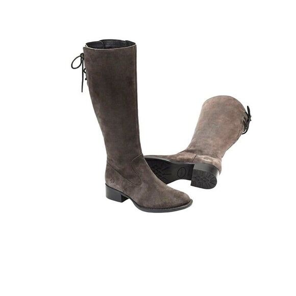 Born | Shoes | Born Cotto Nwb Sz 85 Gray Suede Leather Lace Up Back ...